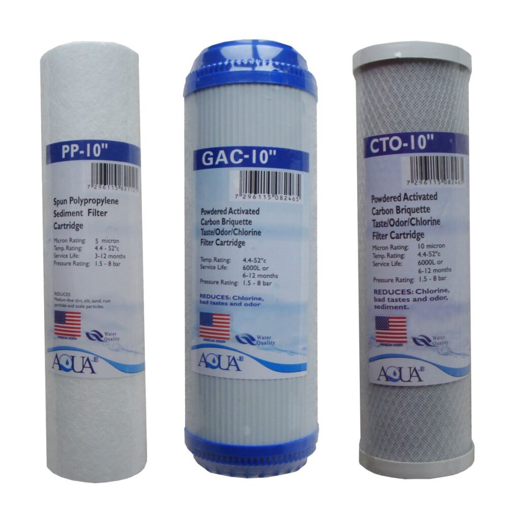 Replacement Set (3 pcs) for 3 Stage Whole House Filtration Systems ...