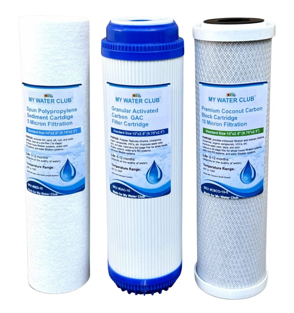 Replacement Set (3 pcs) for 3 Stage Whole House Filtration Systems ...